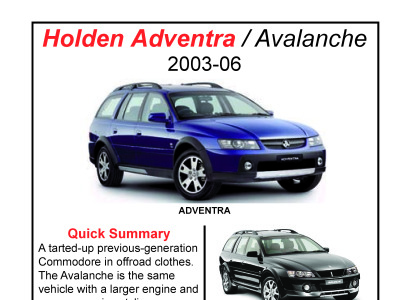 Report - DWD421 - 2007 HOLDEN ADVENTRA in Blue | CARJAM